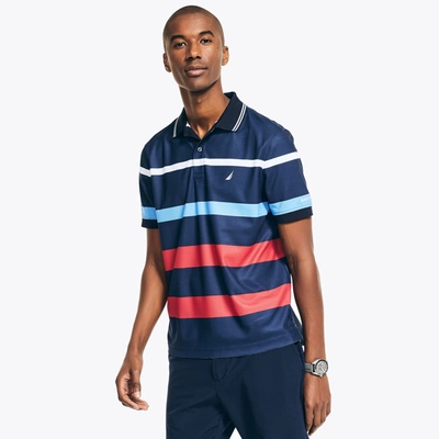 Nautica Mens Navtech Sustainably Crafted Classic Fit Striped Polo In ...