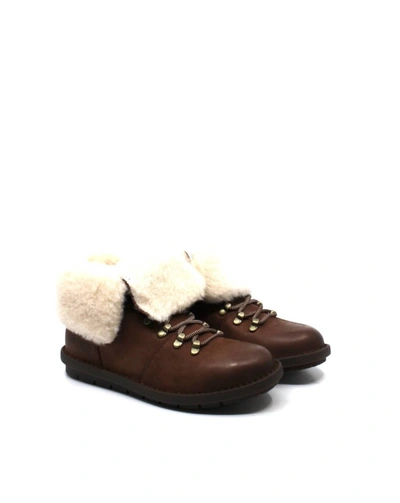 Born Women's Blaine Shearling Bootie In Brown | ModeSens