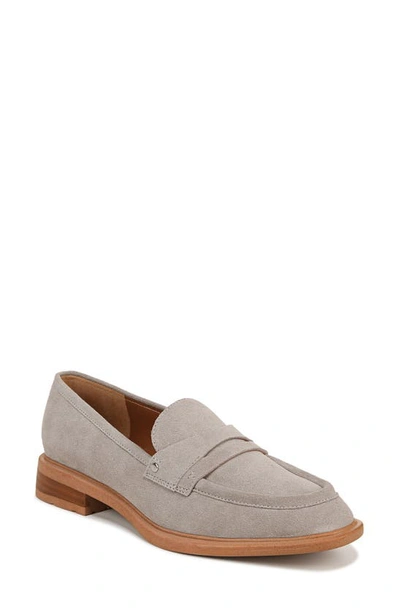Franco Sarto Edith Penny Loafer In Pebble Grey Suede | ModeSens