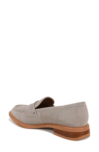 Franco Sarto Edith Penny Loafer In Pebble Grey Suede | ModeSens