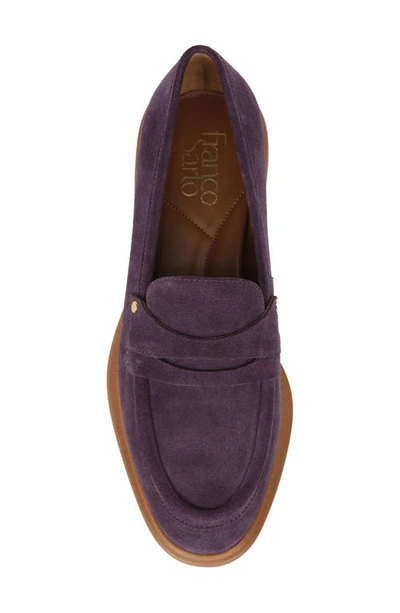 Franco Sarto Edith Penny Loafer In Plum Purple Suede | ModeSens
