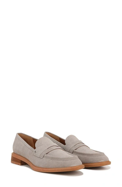 Franco Sarto Edith Penny Loafer In Pebble Grey Suede | ModeSens