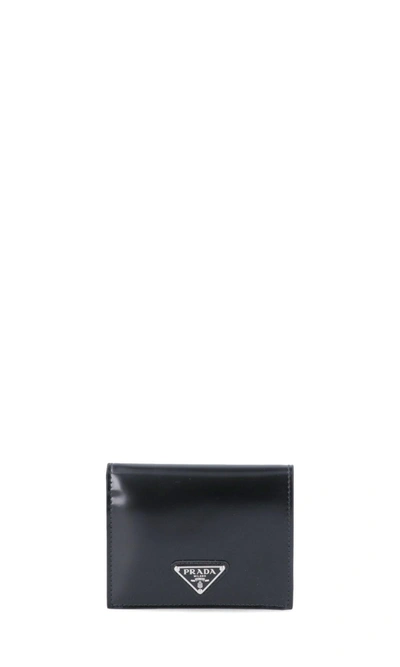 Prada Logo Bi-fold Wallet In Default Title | ModeSens
