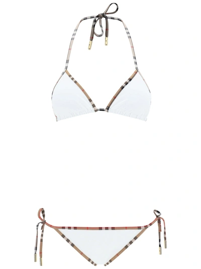 Burberry Mata Bikini In White | ModeSens