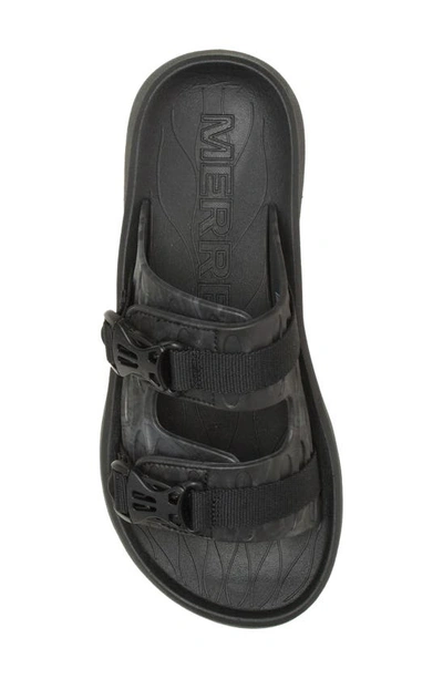 Merrell Hut Ultra Wrap Sport Slide Sandal In Black/ Black | ModeSens