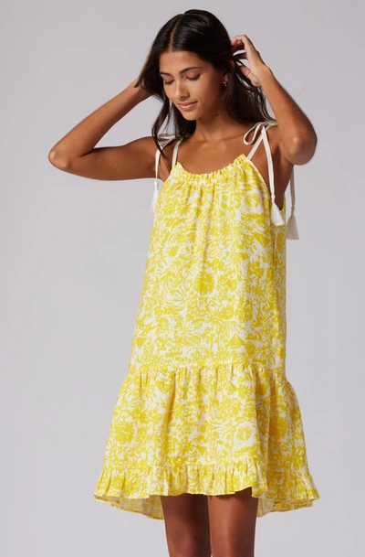 Joie Nala Mini Linen Dress In Yellow | ModeSens