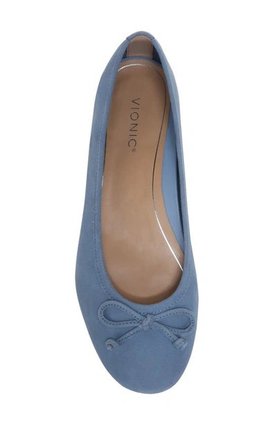 Vionic Callisto Suede Ballet Flat In Blue Shadow | ModeSens