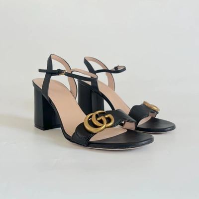 Pre-owned Gucci Mid-heel Block Heel Sandal, 38 | ModeSens