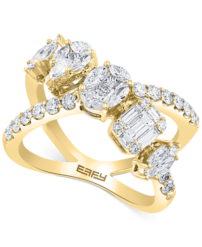 Effy Collection Effy Diamond Multi-shape Crossover Ring (1-5/8 Ct. T.w ...