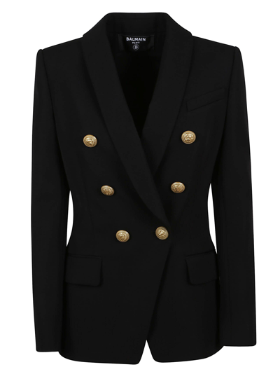 Balmain 6 Btn Shawl Collar Gdp Jacket In Blue | ModeSens