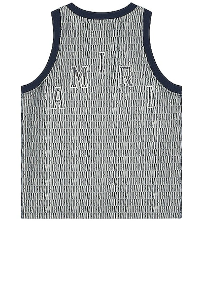 Amiri Denim Basketball Jersey In Washed Indigo | ModeSens