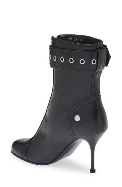 Alexander Mcqueen Punk Zip Leather Stiletto Booties In Black | ModeSens