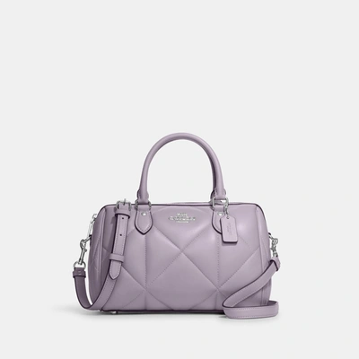 Coach Outlet Rowan Satchel With Puffy Diamond Quilting In Purple | ModeSens