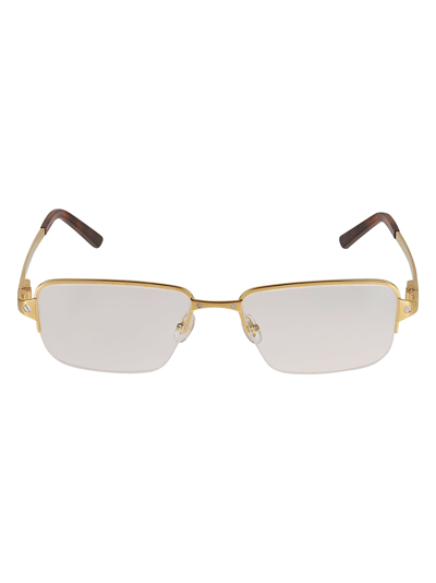 Cartier High-rectangular Half Rim Glasses In Gold | ModeSens