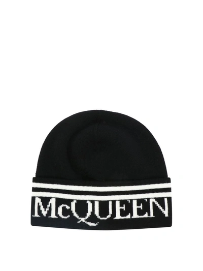 Alexander Mcqueen Beanie Mit Logo In Black | ModeSens