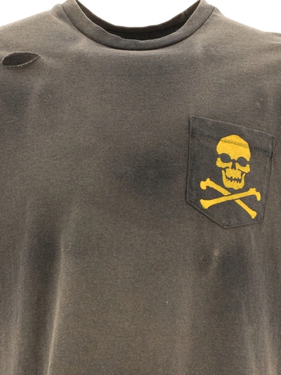 Gallery Dept. Skull And Crossbones-print Distressed T-shirt In Black ...