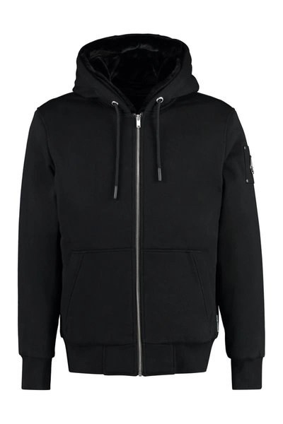 Moose Knuckles Full Zip Hoodie In Black | ModeSens