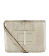 Tom Ford Natalia Large Metallic Python Shoulder Bag | ModeSens