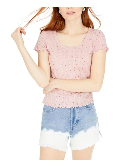 Hippie Rose Juniors Womens Knit Floral T-shirt In Multi | ModeSens