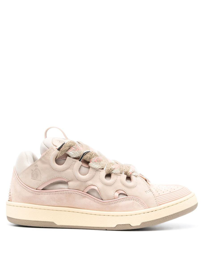 Lanvin Curb Sneakers In Nude & Neutrals | ModeSens