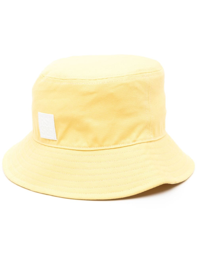 Raf Simons Logo Patch Bucket Hat In Yellow | ModeSens