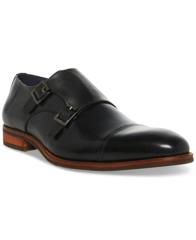 Steve Madden Men's Tilly Double Monk Strap Dress Shoe In Black | ModeSens
