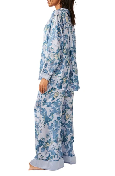 Free People Dreamy Days Mixed Print Pajamas In Misty Combo | ModeSens