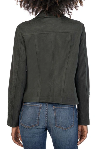 Kut From The Kloth Emma Faux Suede Moto Jacket In Hunter | ModeSens