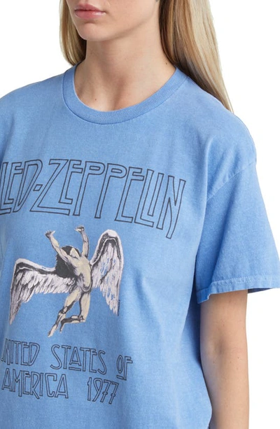 Vinyl Icons Led Zeppelin 1977 Tour Graphic T-shirt In Blue | ModeSens