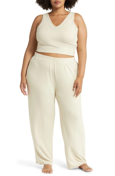 Open Edit 3-piece Cozy Cardi Pajamas In Beige Castle | ModeSens