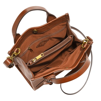 Fossil Rachel Small Leather Satchel In Brown | ModeSens