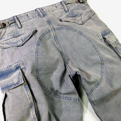 Pre-owned Rrl Double Rl Ralph Lauren Military 1950s Style Denim Ripstop Cargo Pants In Blue ...