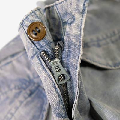 Pre-owned Rrl Double Rl Ralph Lauren Military 1950s Style Denim Ripstop Cargo Pants In Blue ...