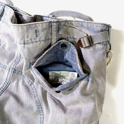 Pre-owned Rrl Double Rl Ralph Lauren Military 1950s Style Denim Ripstop Cargo Pants In Blue ...