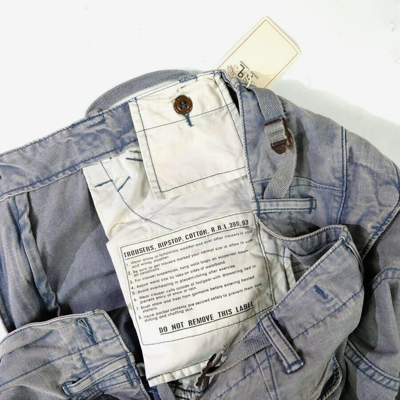Pre-owned Rrl Double Rl Ralph Lauren Military 1950s Style Denim Ripstop Cargo Pants In Blue ...