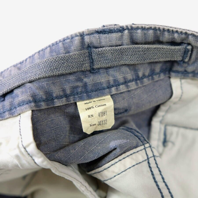 Pre-owned Rrl Double Rl Ralph Lauren Military 1950s Style Denim Ripstop Cargo Pants In Blue ...