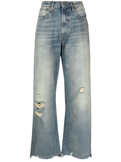 R13 Darcy Loose Jean With Rips In Blue | ModeSens