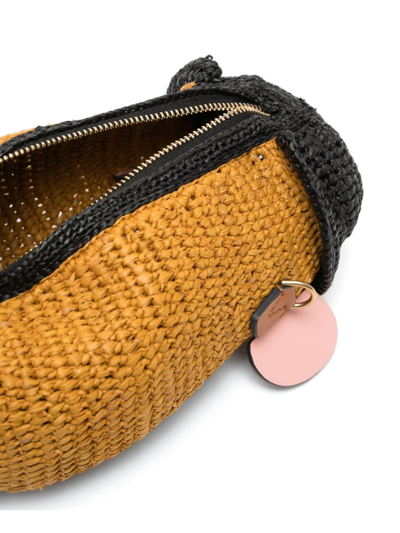 Anya Hindmarch Mr Potato Head Raffia Cross-body Bag In Brown | ModeSens