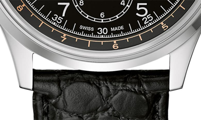 Bulova Men's Swiss Automatic Chronograph Joseph Black Leather Strap ...