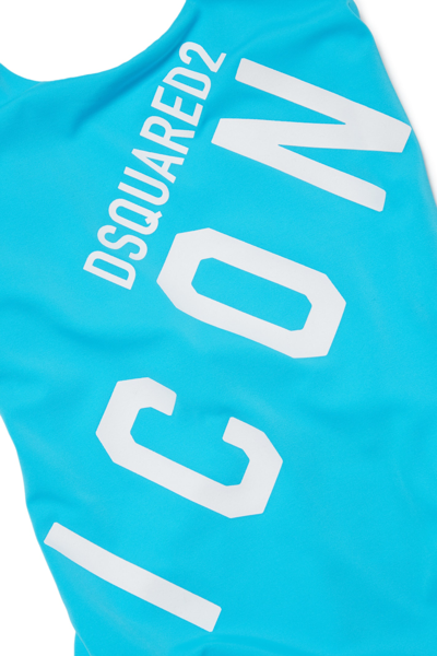 Dsquared2 Kids' D2m89f-icon Swimsuit Dsquared Blue One-piece Swimsuit ...