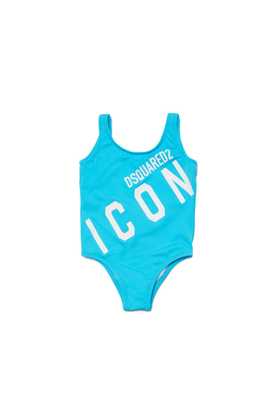Dsquared2 Kids' D2m89f-icon Swimsuit Dsquared Blue One-piece Swimsuit ...