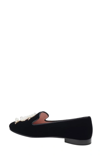 Kate Spade Pearly Poodle Velvet Smoking Loafers In Black | ModeSens
