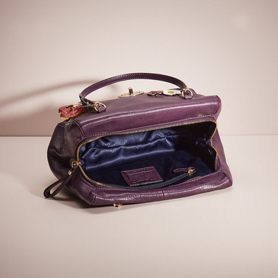 Coach Upcrafted Madison Small Madeline East/west Satchel In Gold/black ...