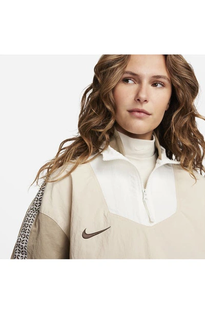Nike Sportswear Water Repellent Crop Tracksuit Jacket In Sand Drift ...