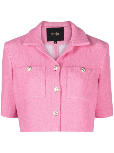 Maje Vapela Cropped Jacket In Pink | ModeSens