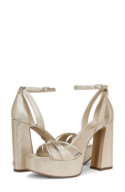 Sam Edelman Women's Kamille Strappy Platform High Heel Sandals In Gold ...
