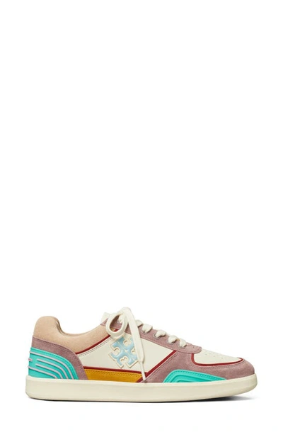 Tory Burch Clover Court Sneaker In New Ivory/cipria/sea Bubble | ModeSens