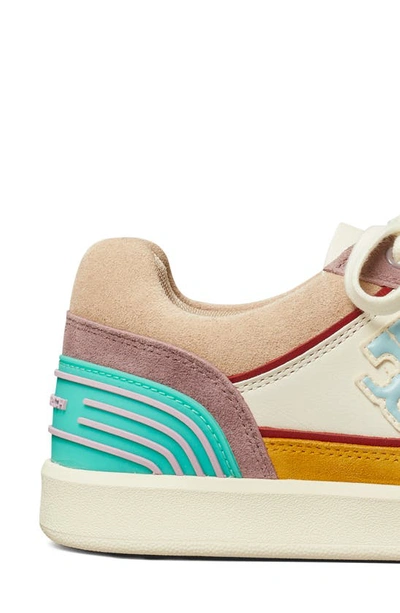 Tory Burch Clover Court Sneaker In New Ivory/cipria/sea Bubble | ModeSens