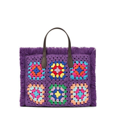 Mc2 Saint Barth Colette Crochet Tiles Handbag In Pink | ModeSens