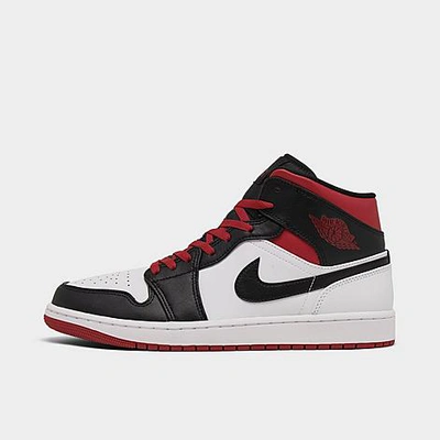 Nike Jordan Air Retro 1 Mid Casual Shoes In White/gym Red/black | ModeSens